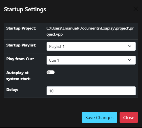 EXAPLAY Settings – Legacy Helpdesk