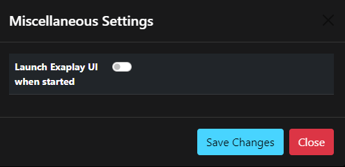 EXAPLAY Settings – Legacy Helpdesk